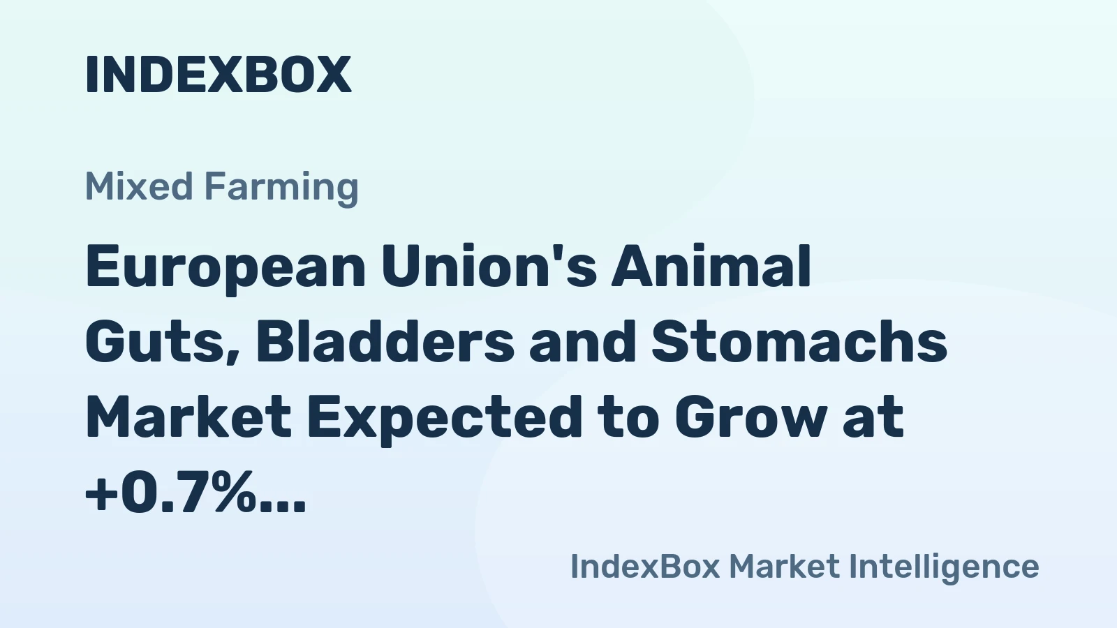 European Union's Animal Guts, Bladders and Stomachs Market Expected to Grow at +0.7% CAGR from 2024-2035