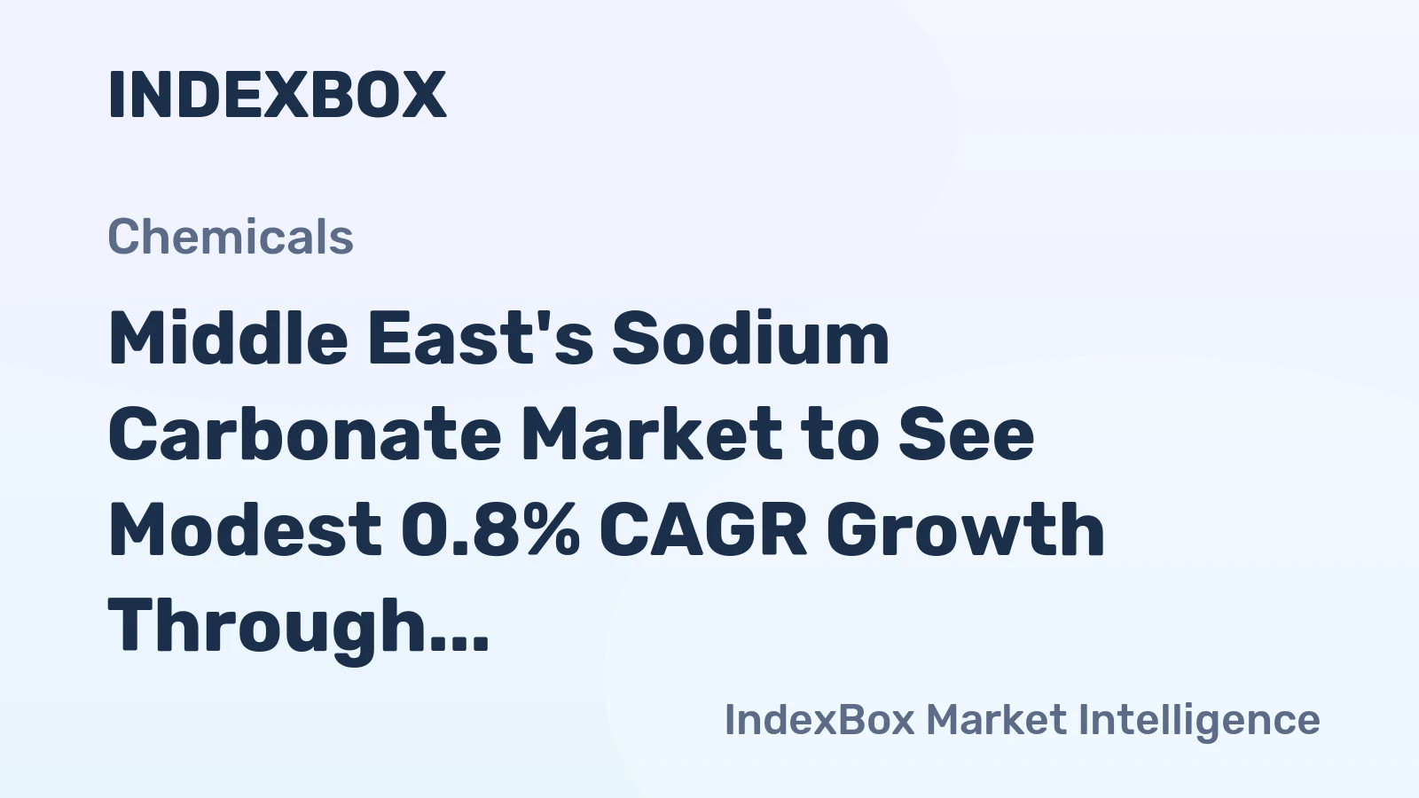 Middle East's Sodium Carbonate Market to See Modest 0.8% CAGR Growth Through 2035