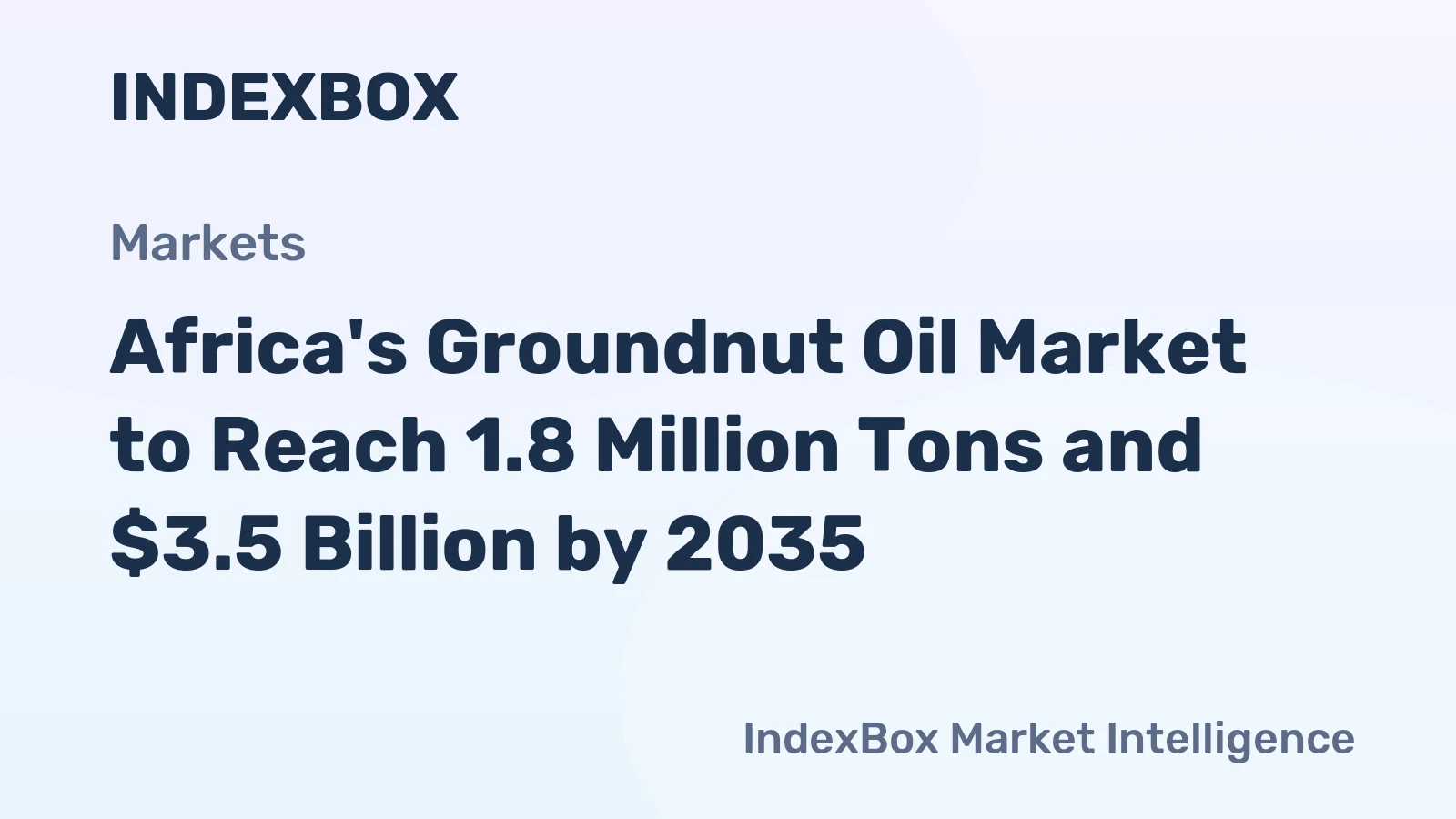 Africa's Groundnut Oil Market to Reach 1.8 Million Tons and $3.5 Billion by 2035