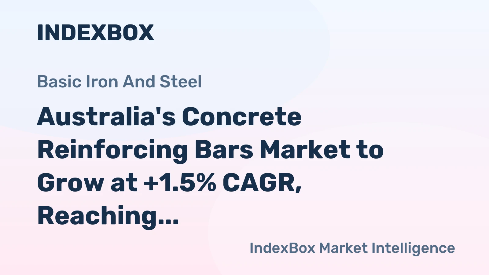 Australia's Concrete Reinforcing Bars Market to Grow at +1.5% CAGR, Reaching 404K Tons by 2035