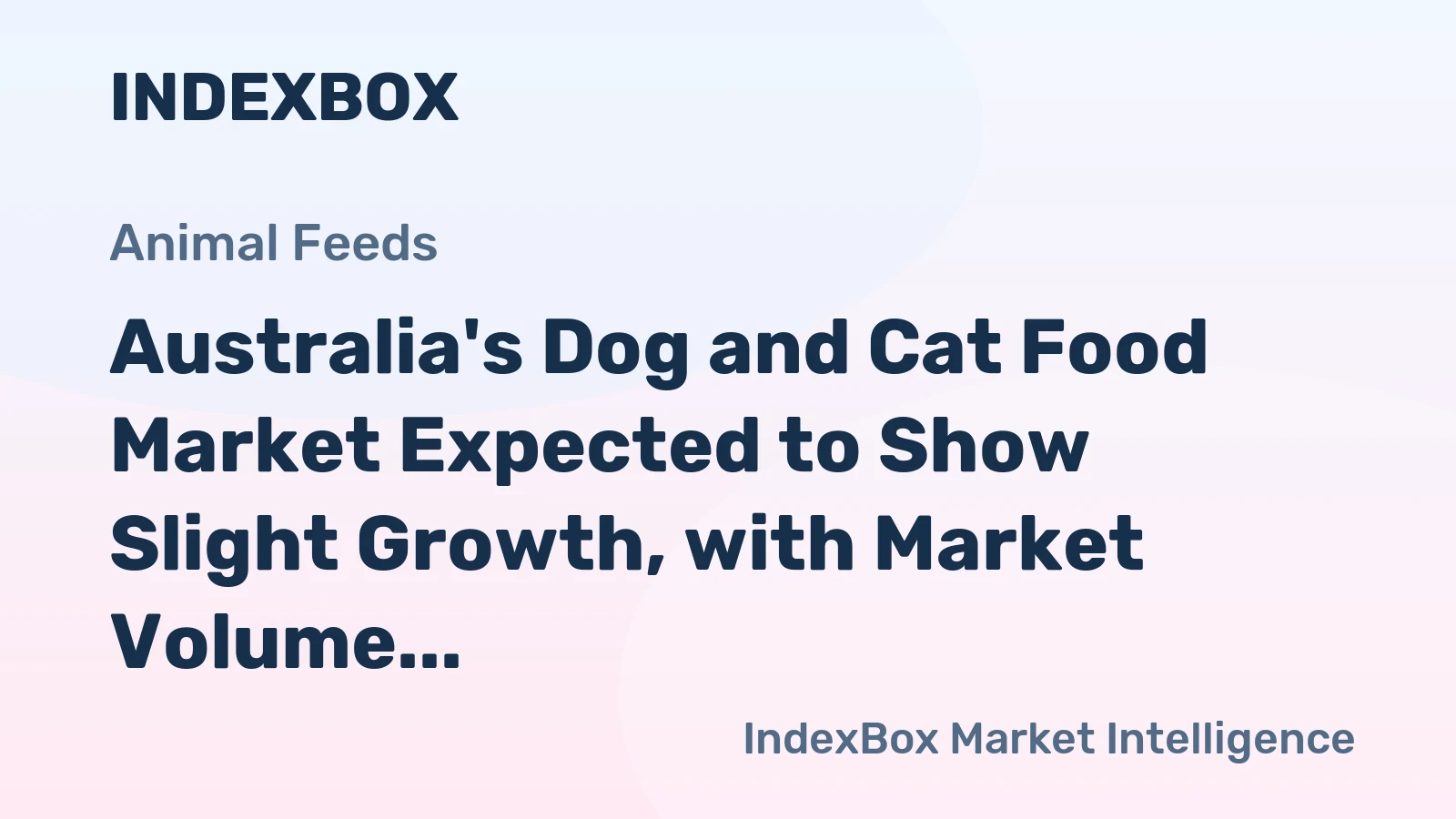 Australia's Dog and Cat Food Market Expected to Show Slight Growth, with Market Volume Reaching 867K tons and Value Reaching $1.6B by 2035
