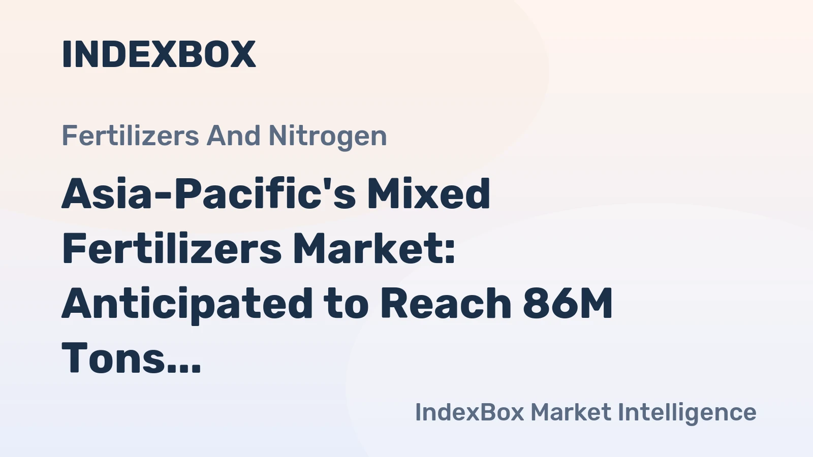 Asia-Pacific's Mixed Fertilizers Market: Anticipated to Reach 86M Tons in Volume and $57.5B in Value by 2035