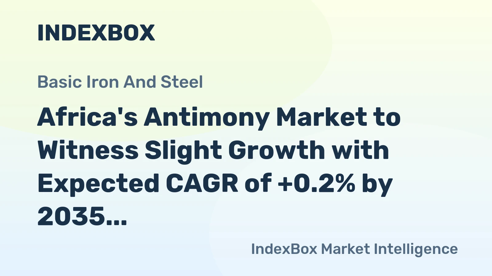 Africa's Antimony Market to Witness Slight Growth with Expected CAGR of +0.2% by 2035