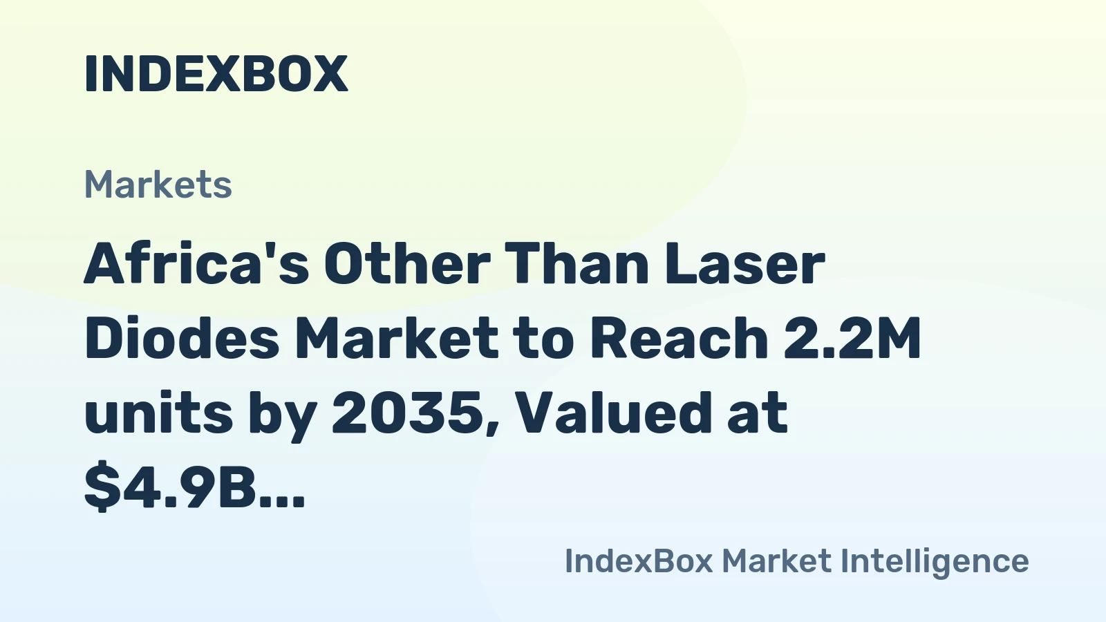 Africa's Other Than Laser Diodes Market to Reach 2.2M units by 2035, Valued at $4.9B in Nominal Prices