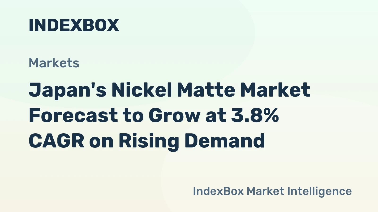 Japan's Nickel Matte Market Forecast to Grow at 3.8% CAGR on Rising Demand