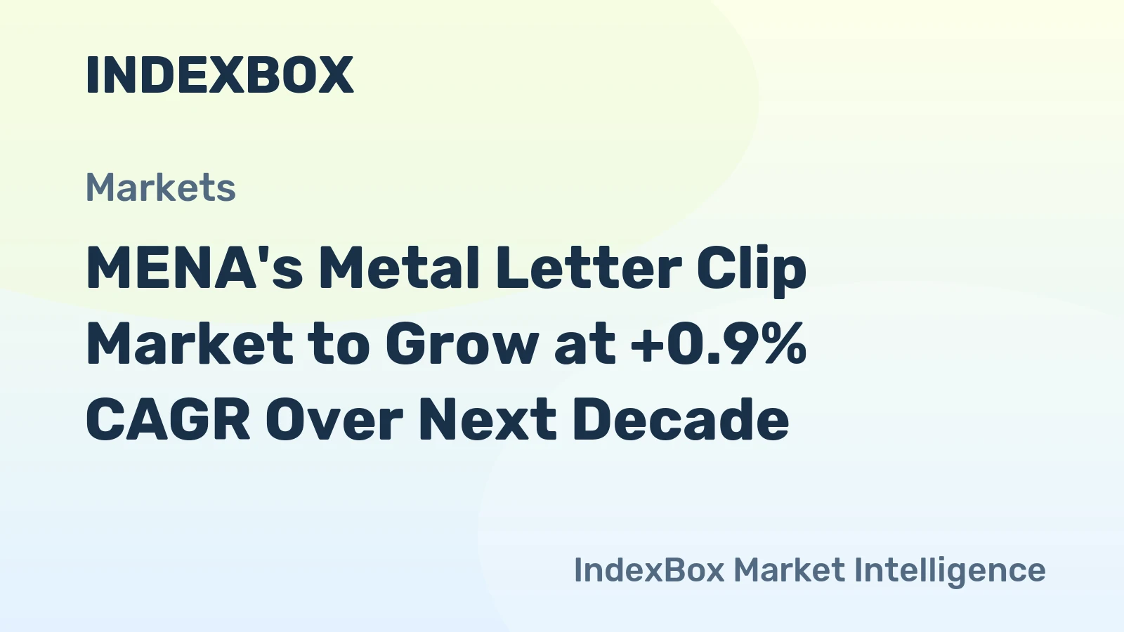 MENA's Metal Letter Clip Market to Grow at +0.9% CAGR Over Next Decade