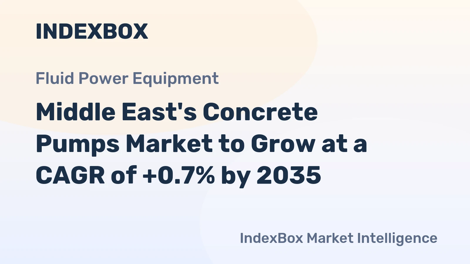 Middle East's Concrete Pumps Market to Grow at a CAGR of +0.7% by 2035
