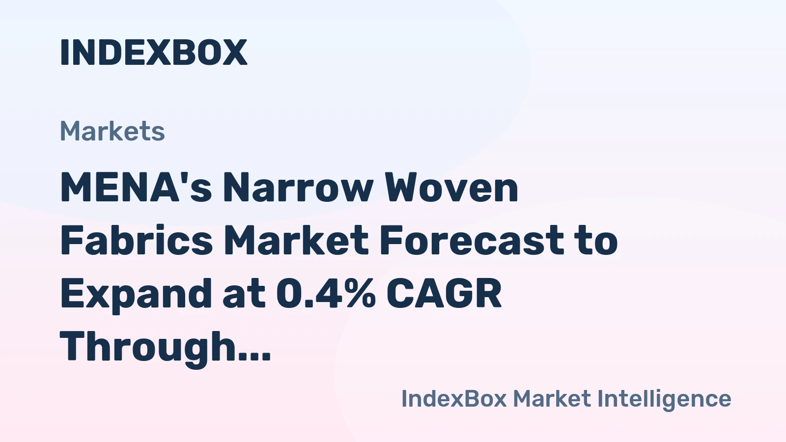 MENA's Narrow Woven Fabrics Market Forecast to Expand at 0.4% CAGR Through 2035