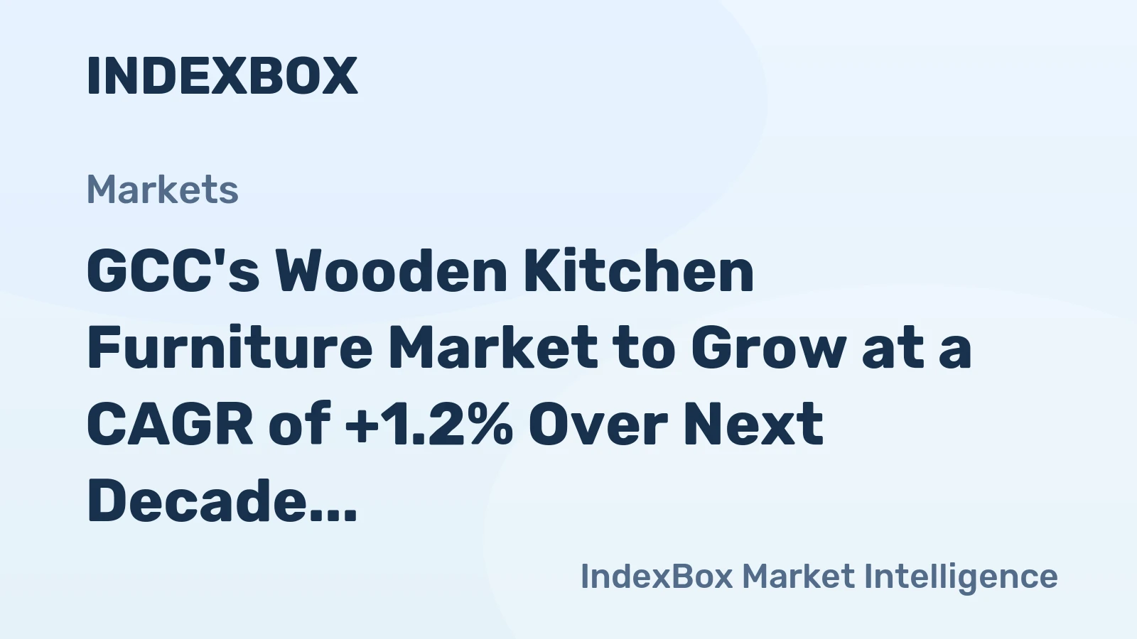 GCC's Wooden Kitchen Furniture Market to Grow at a CAGR of +1.2% Over Next Decade