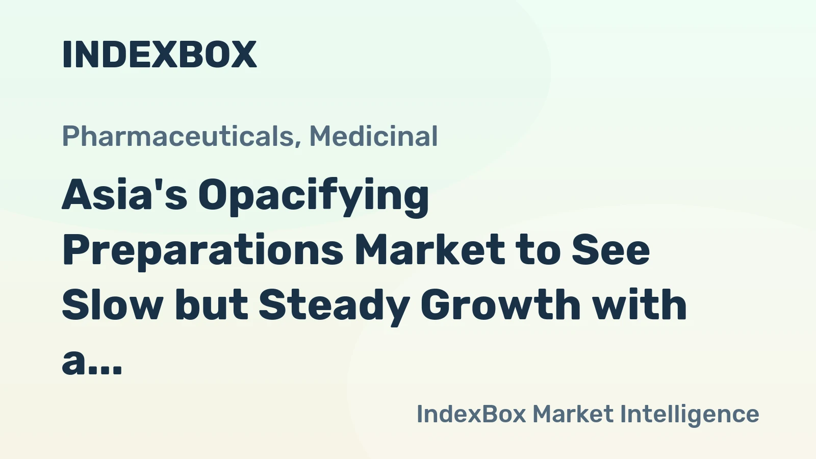 Asia's Opacifying Preparations Market to See Slow but Steady Growth with a CAGR of +0.6% through 2035