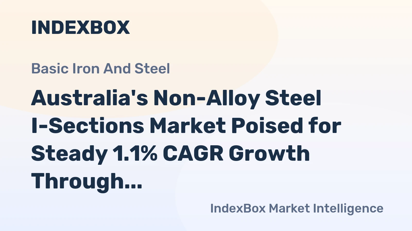 Australia's Non-Alloy Steel I-Sections Market Poised for Steady 1.1% CAGR Growth Through 2035