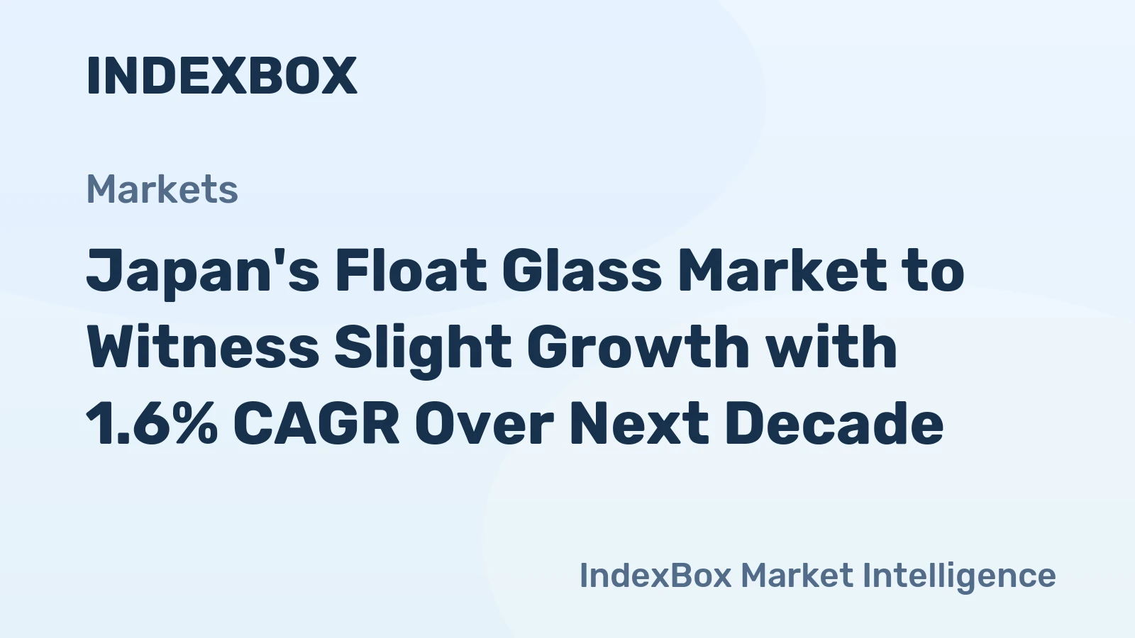 Japan's Float Glass Market to Witness Slight Growth with 1.6% CAGR Over Next Decade
