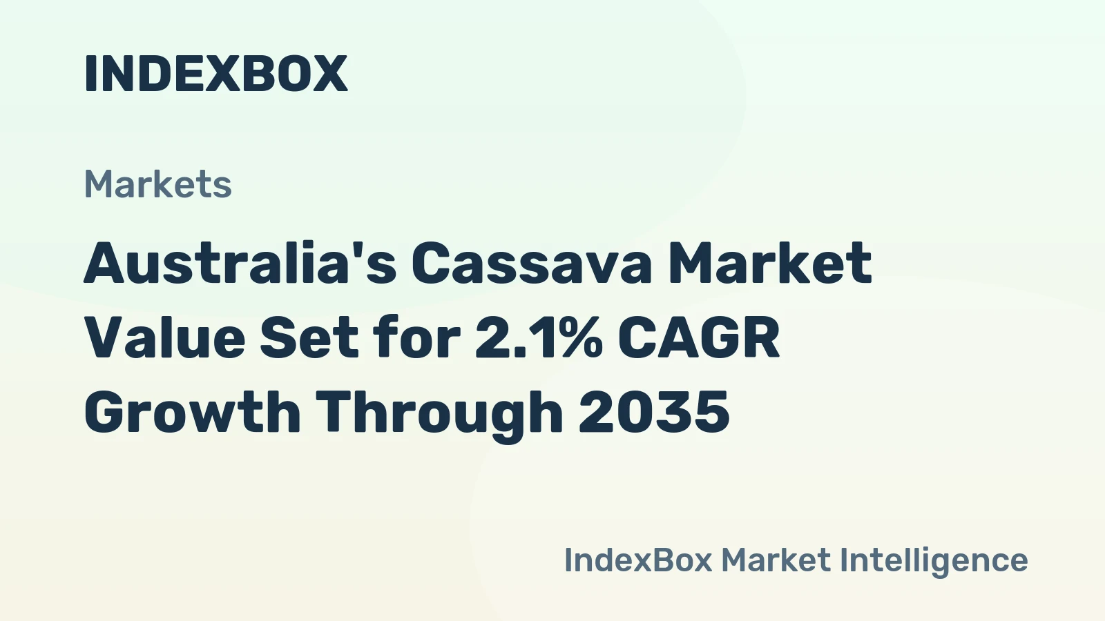 Australia's Cassava Market Value Set for 2.1% CAGR Growth Through 2035