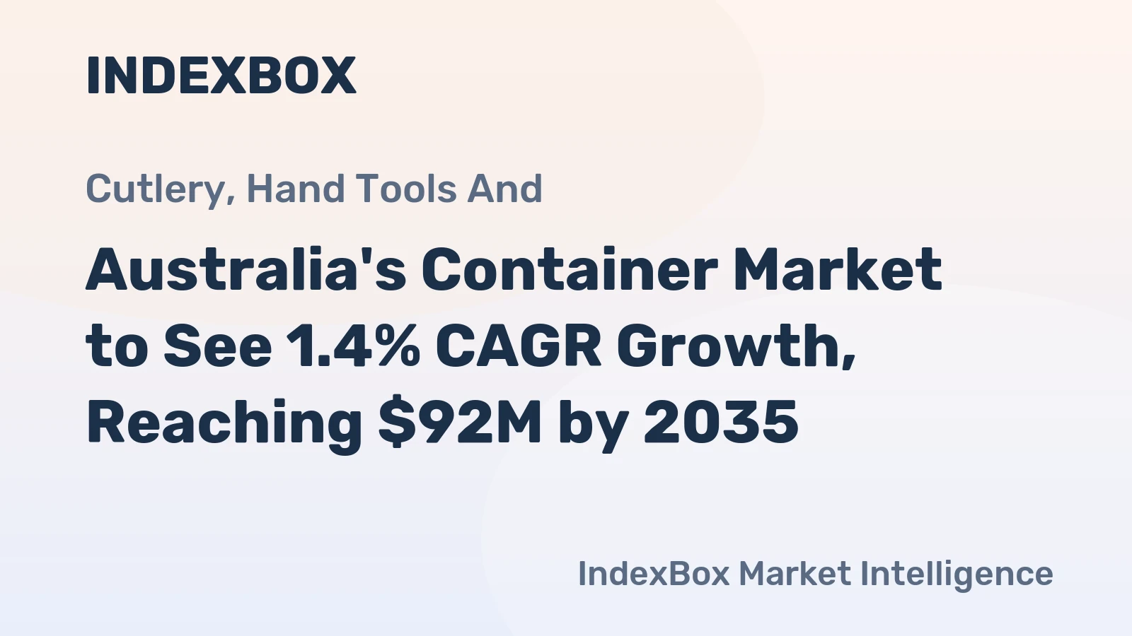 Australia's Container Market to See 1.4% CAGR Growth, Reaching $92M by 2035