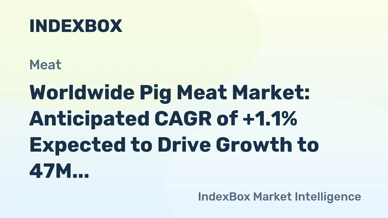 Worldwide Pig Meat Market: Anticipated CAGR of +1.1% Expected to Drive Growth to 47M Tons by 2035