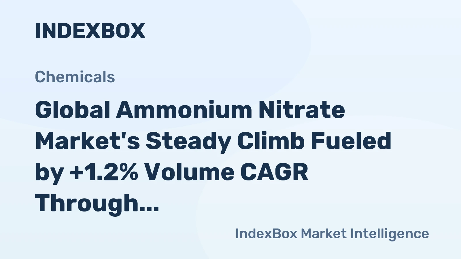 Global Ammonium Nitrate Market's Steady Climb Fueled by +1.2% Volume CAGR Through 2035