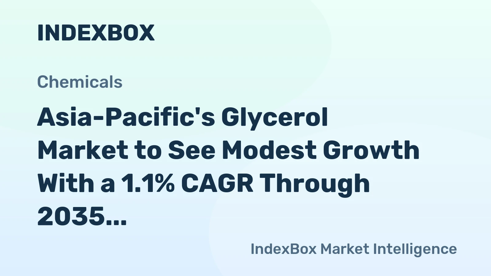 Asia-Pacific's Glycerol Market to See Modest Growth With a 1.1% CAGR Through 2035
