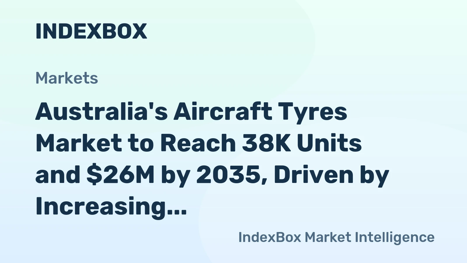 Australia's Aircraft Tyres Market to Reach 38K Units and $26M by 2035, Driven by Increasing Demand