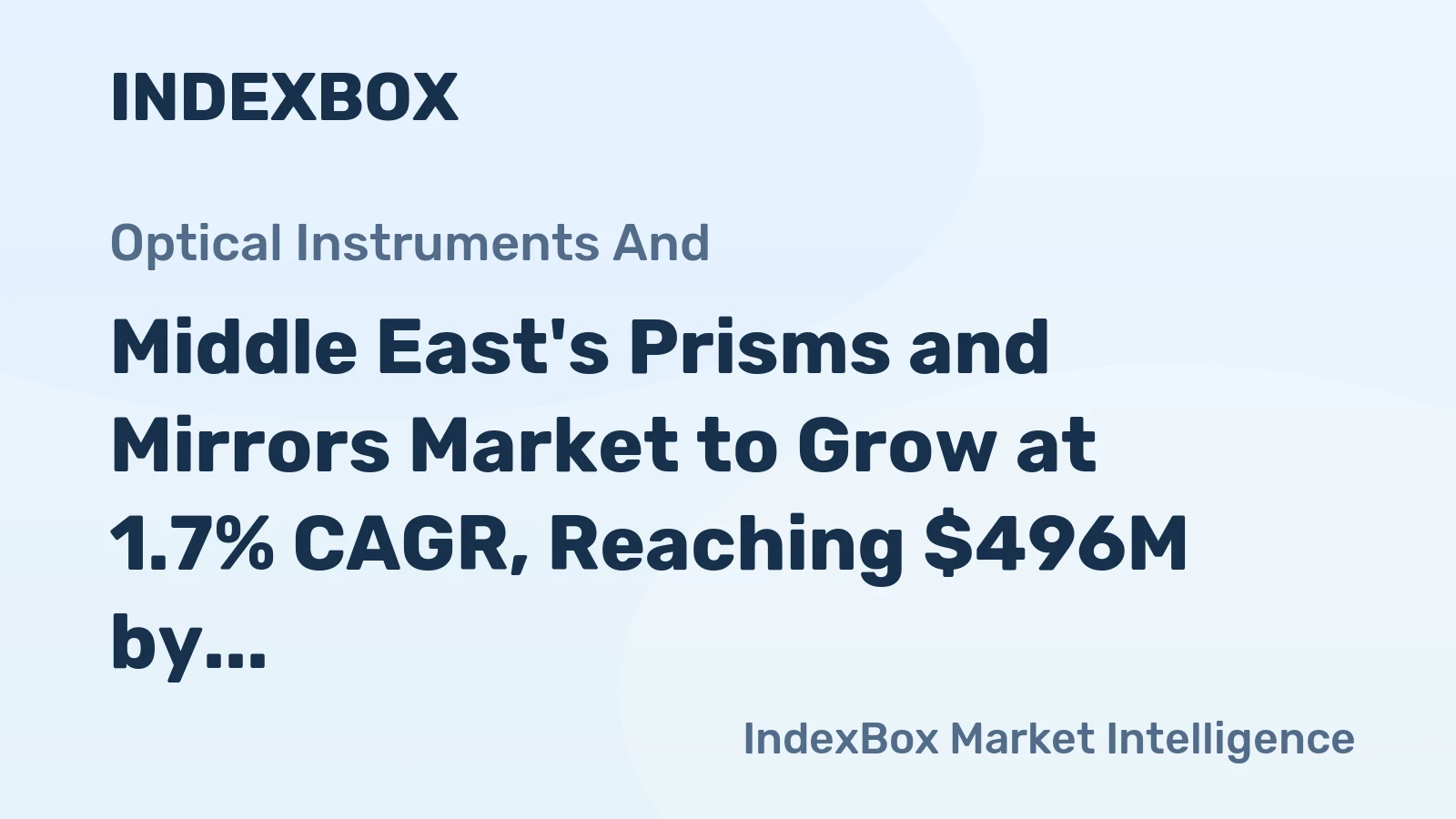 Middle East's Prisms and Mirrors Market to Grow at 1.7% CAGR, Reaching $496M by 2035