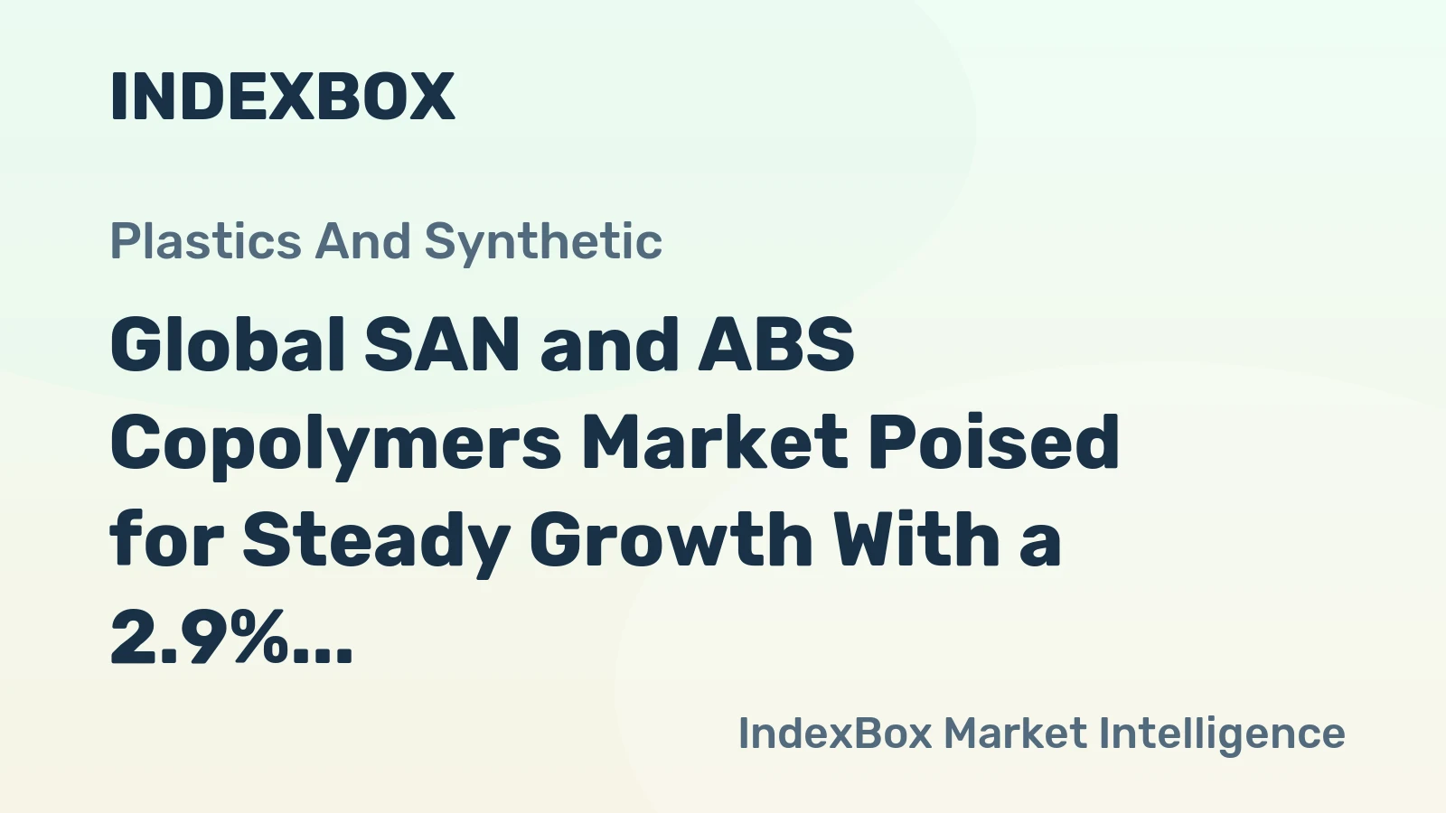 Global SAN and ABS Copolymers Market Poised for Steady Growth With a 2.9% CAGR in Value Through 2035