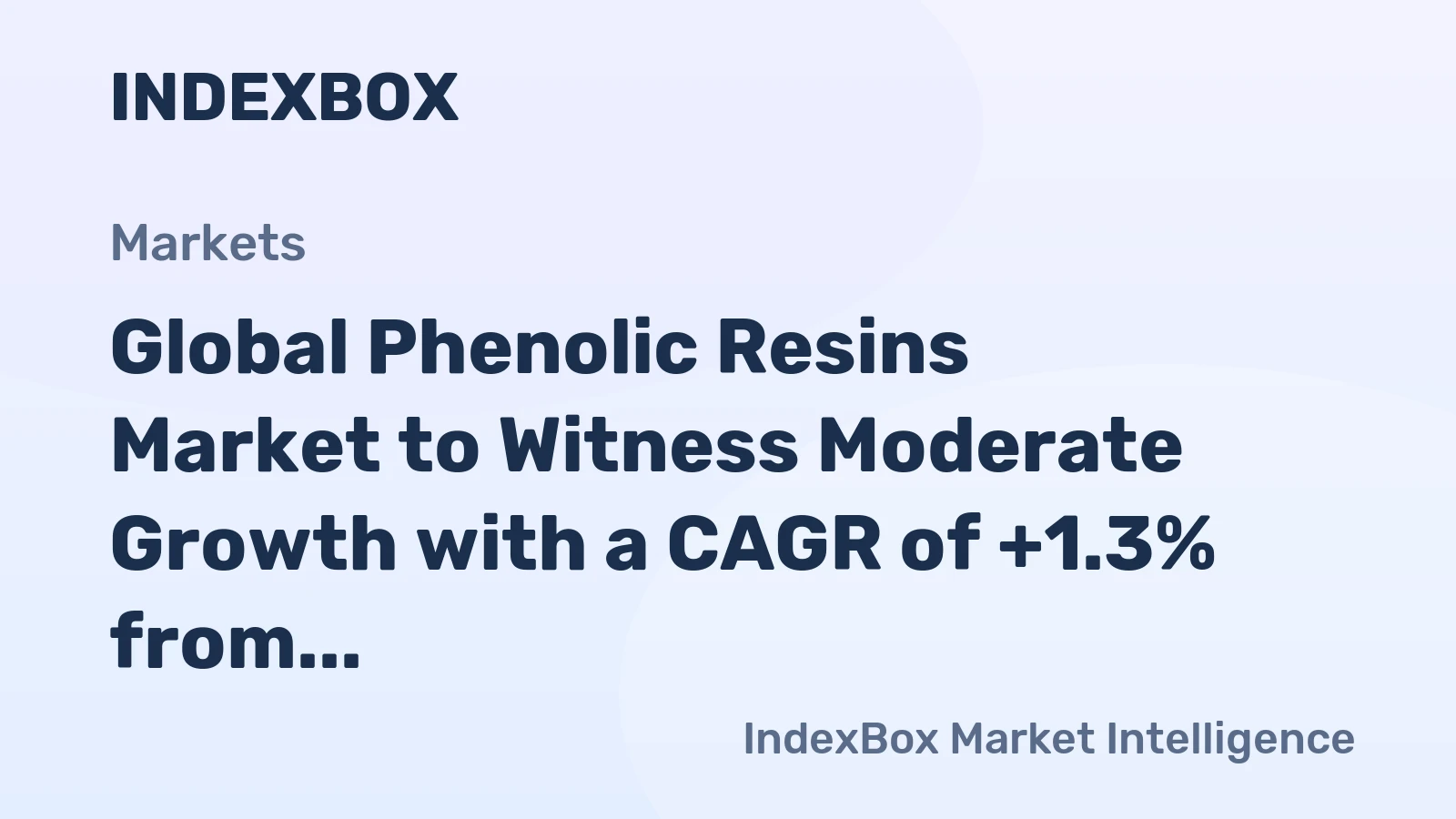 Global Phenolic Resins Market to Witness Moderate Growth with a CAGR of +1.3% from 2024 to 2035