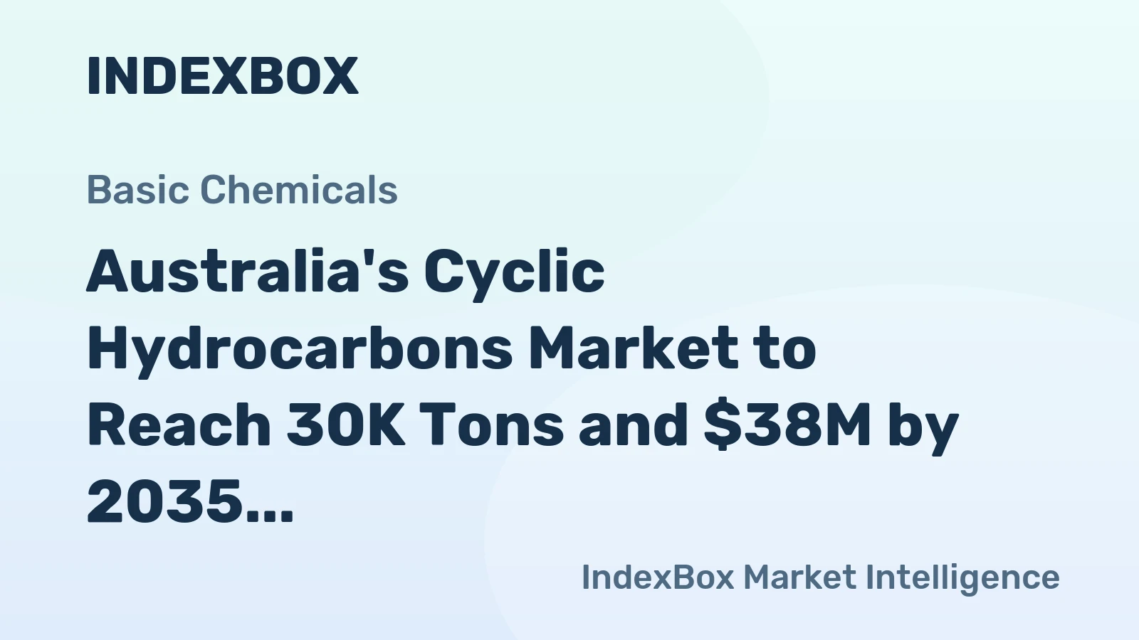 Australia's Cyclic Hydrocarbons Market to Reach 30K Tons and $38M by 2035