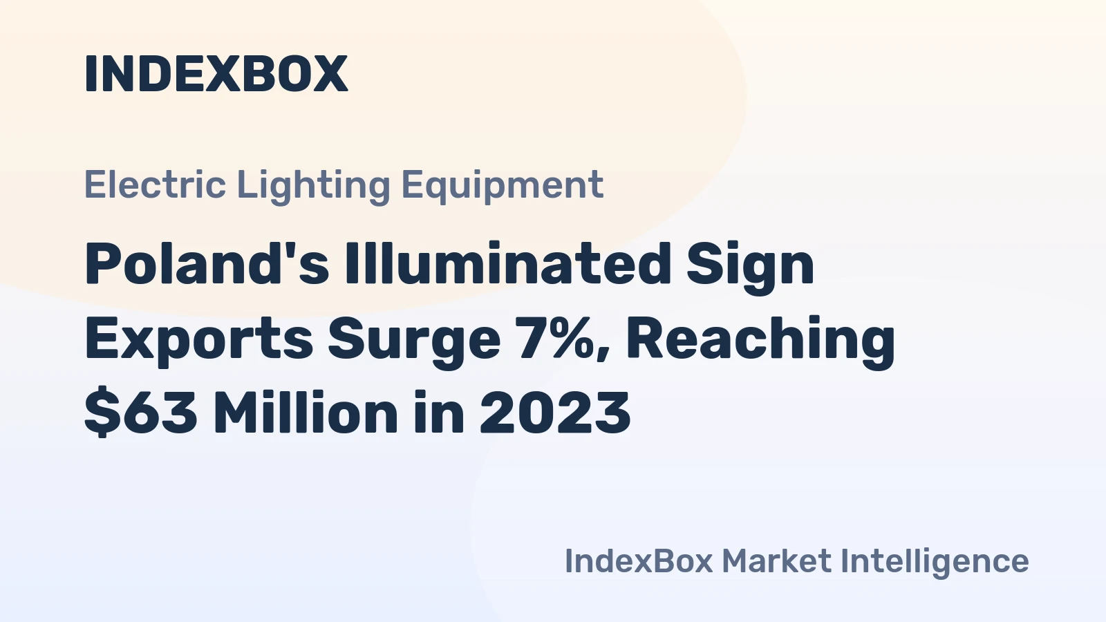 Poland's Illuminated Sign Exports Surge 7%, Reaching $63 Million in 2023