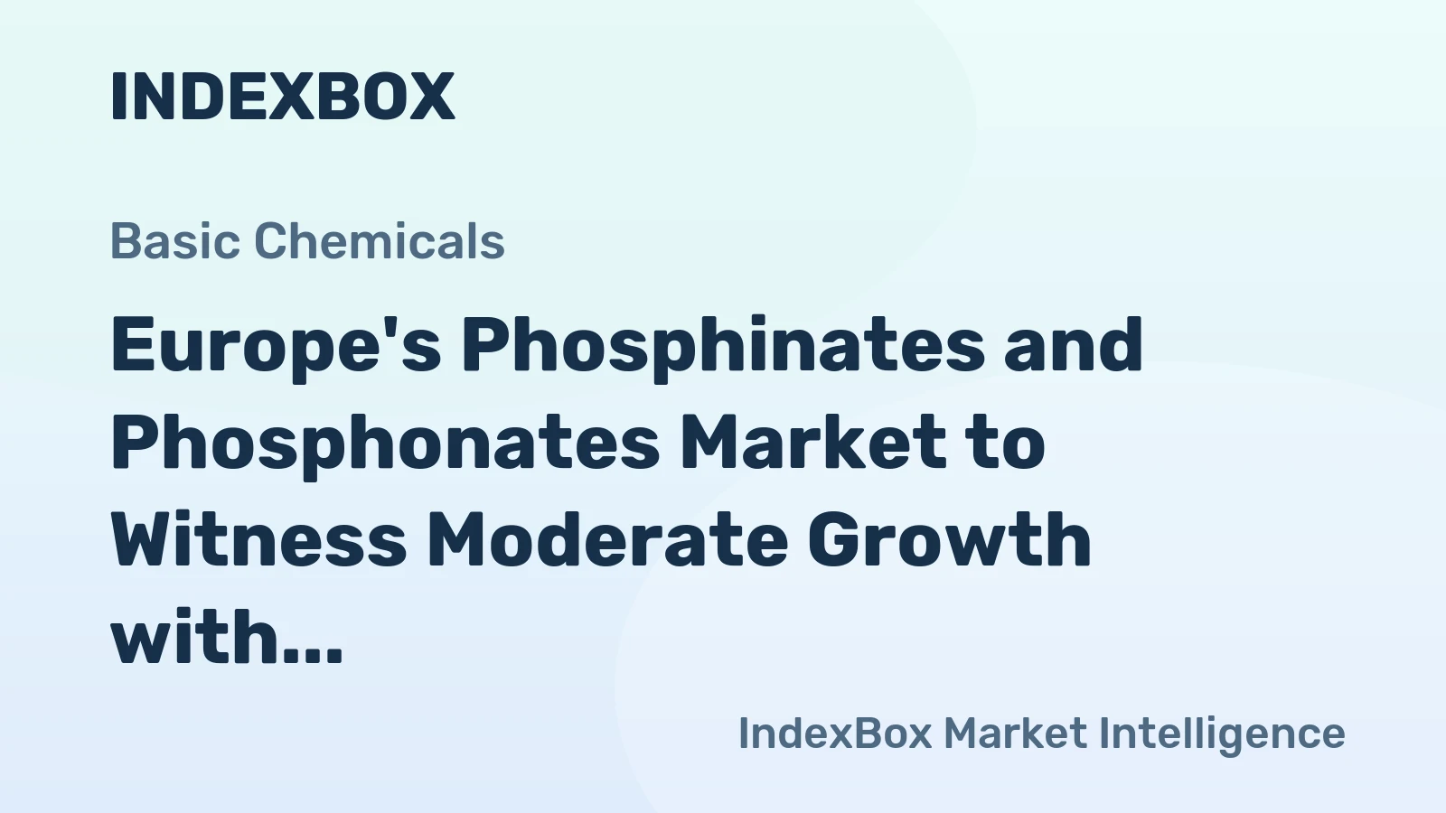 Europe's Phosphinates and Phosphonates Market to Witness Moderate Growth with +1.8% CAGR from 2024 to 2035