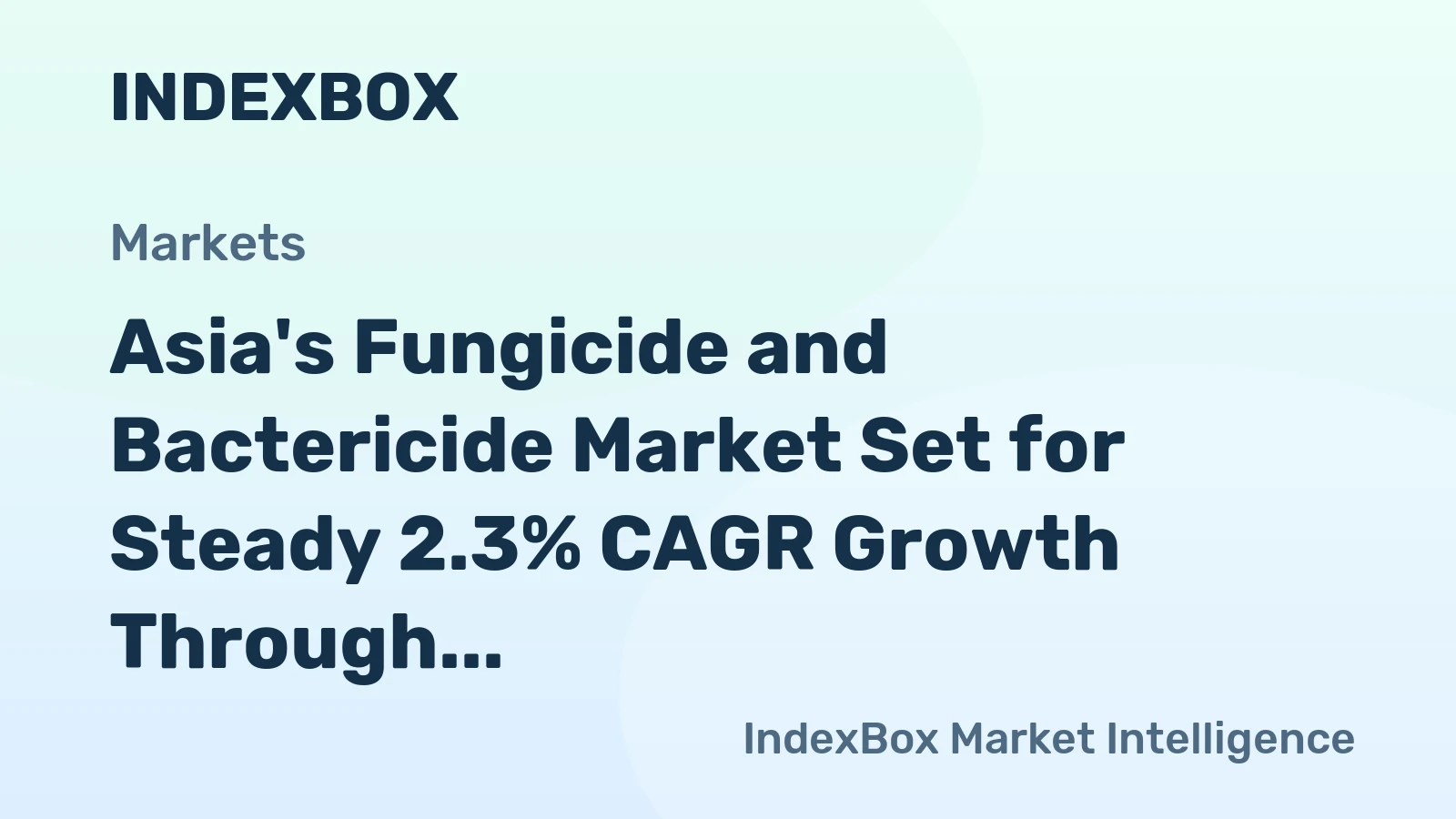 Asia's Fungicide and Bactericide Market Set for Steady 2.3% CAGR Growth Through 2035