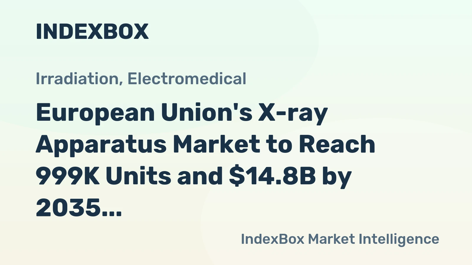 European Union's X-ray Apparatus Market to Reach 999K Units and $14.8B by 2035