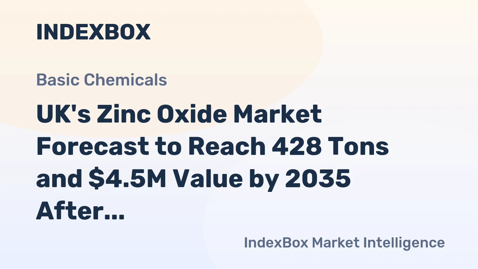 UK's Zinc Oxide Market Forecast to Reach 428 Tons and $4.5M Value by 2035 After Recent Sharp Contraction