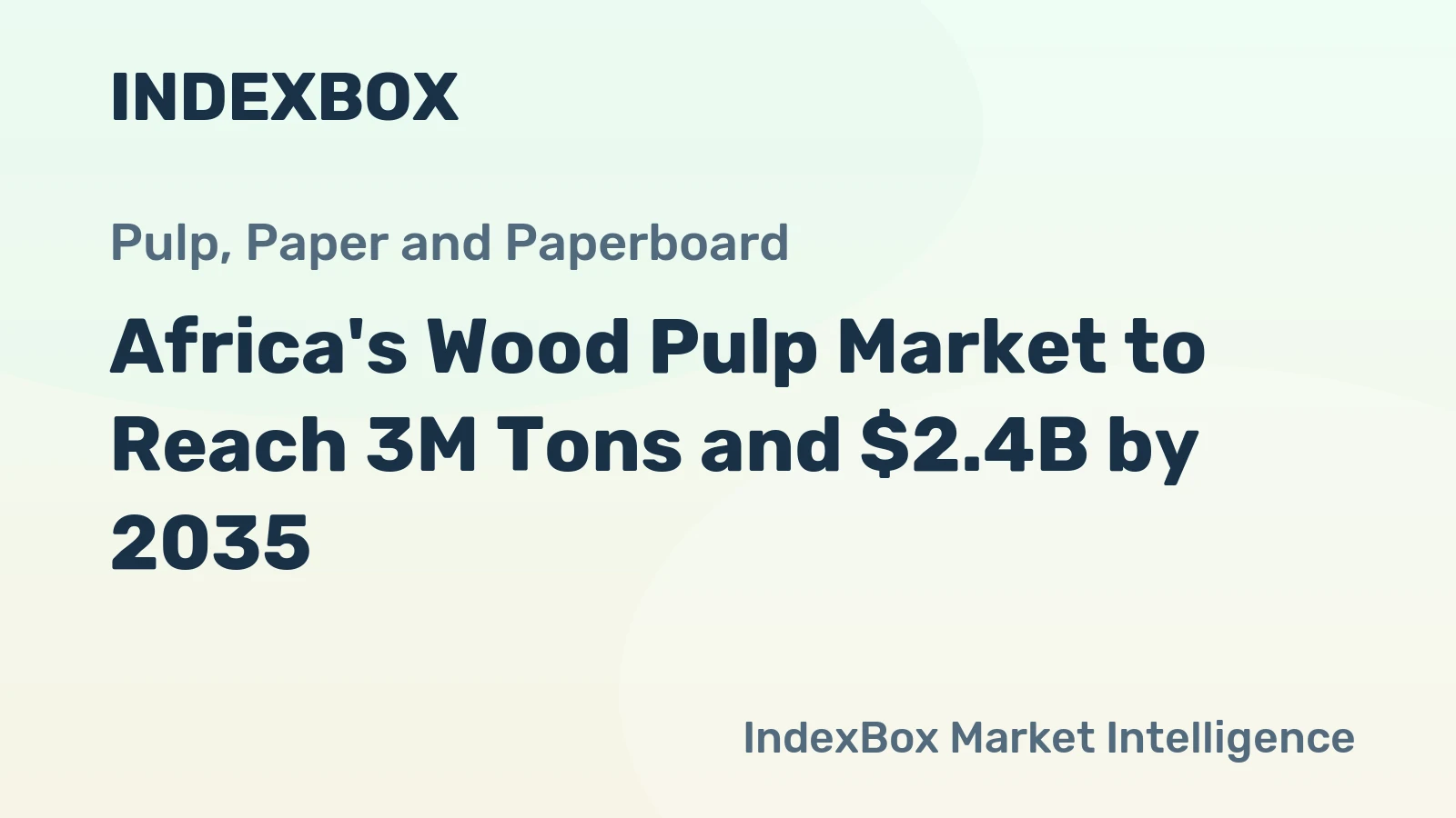 Africa's Wood Pulp Market to Reach 3M Tons and $2.4B by 2035