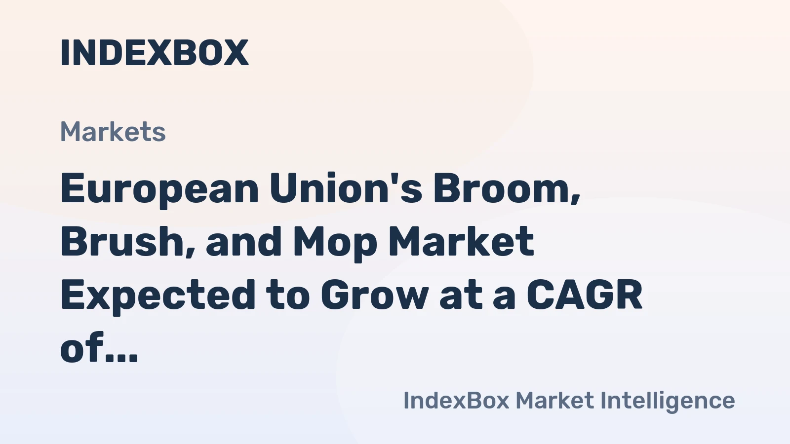 European Union's Broom, Brush, and Mop Market Expected to Grow at a CAGR of +0.8% Over the Next Decade