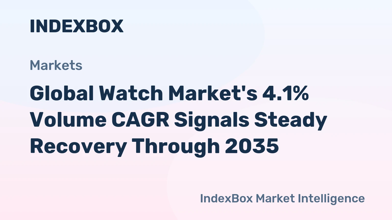 Global Watch Market's 4.1% Volume CAGR Signals Steady Recovery Through 2035