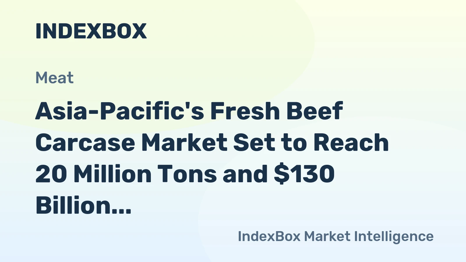 Asia-Pacific's Fresh Beef Carcase Market Set to Reach 20 Million Tons and $130 Billion by 2035