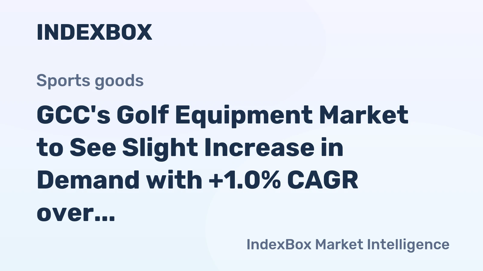 GCC's Golf Equipment Market to See Slight Increase in Demand with +1.0% CAGR over Next Decade