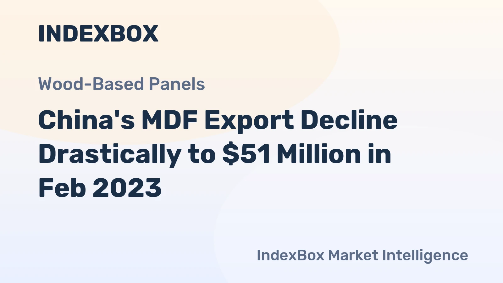 China's MDF Export Decline Drastically to $51 Million in Feb 2023