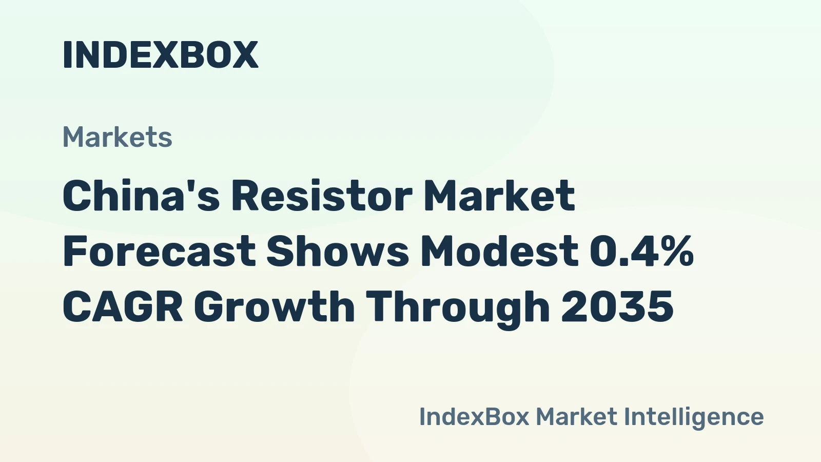 China's Resistor Market Forecast Shows Modest 0.4% CAGR Growth Through 2035