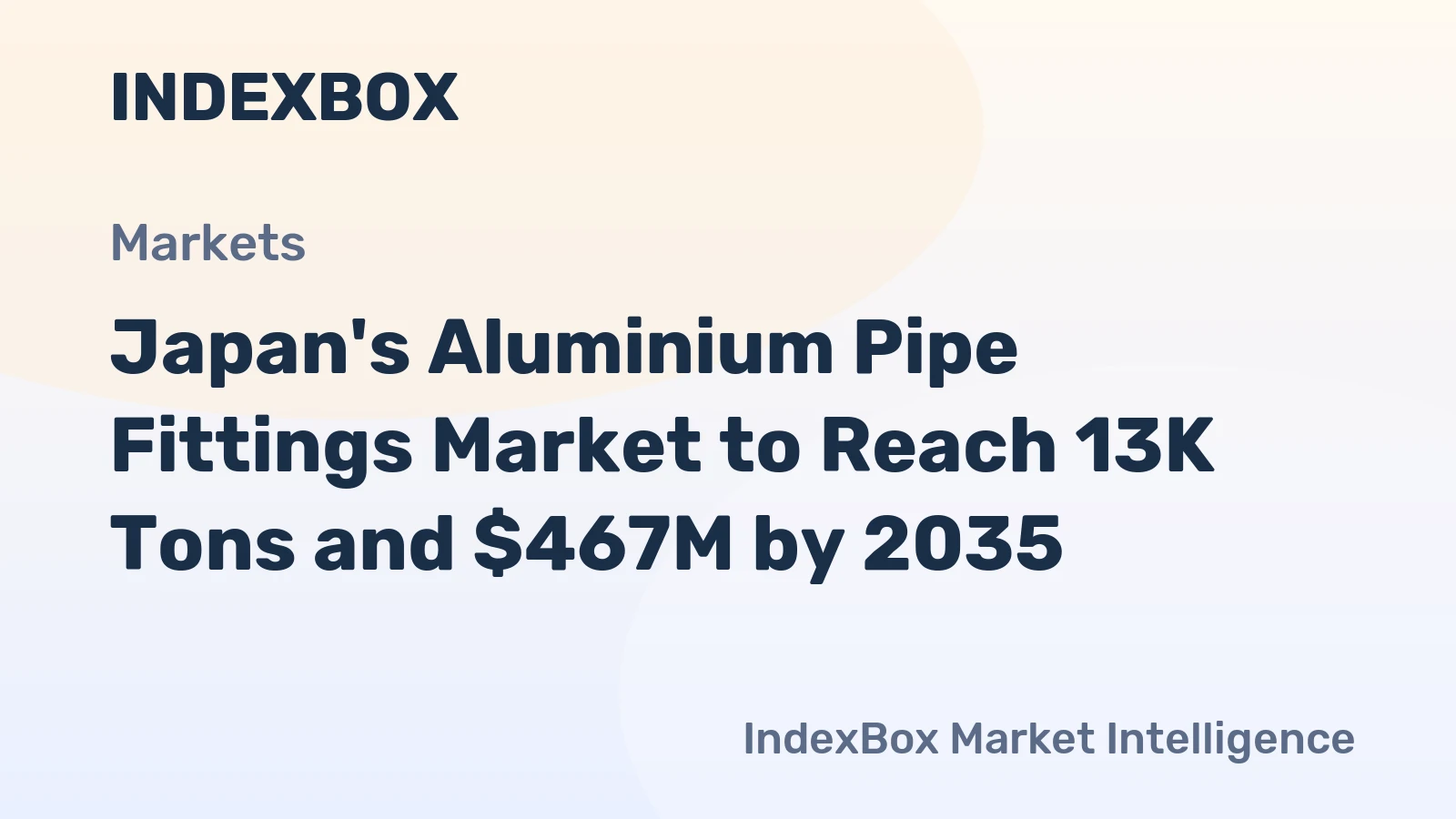 Japan's Aluminium Pipe Fittings Market to Reach 13K Tons and $467M by 2035