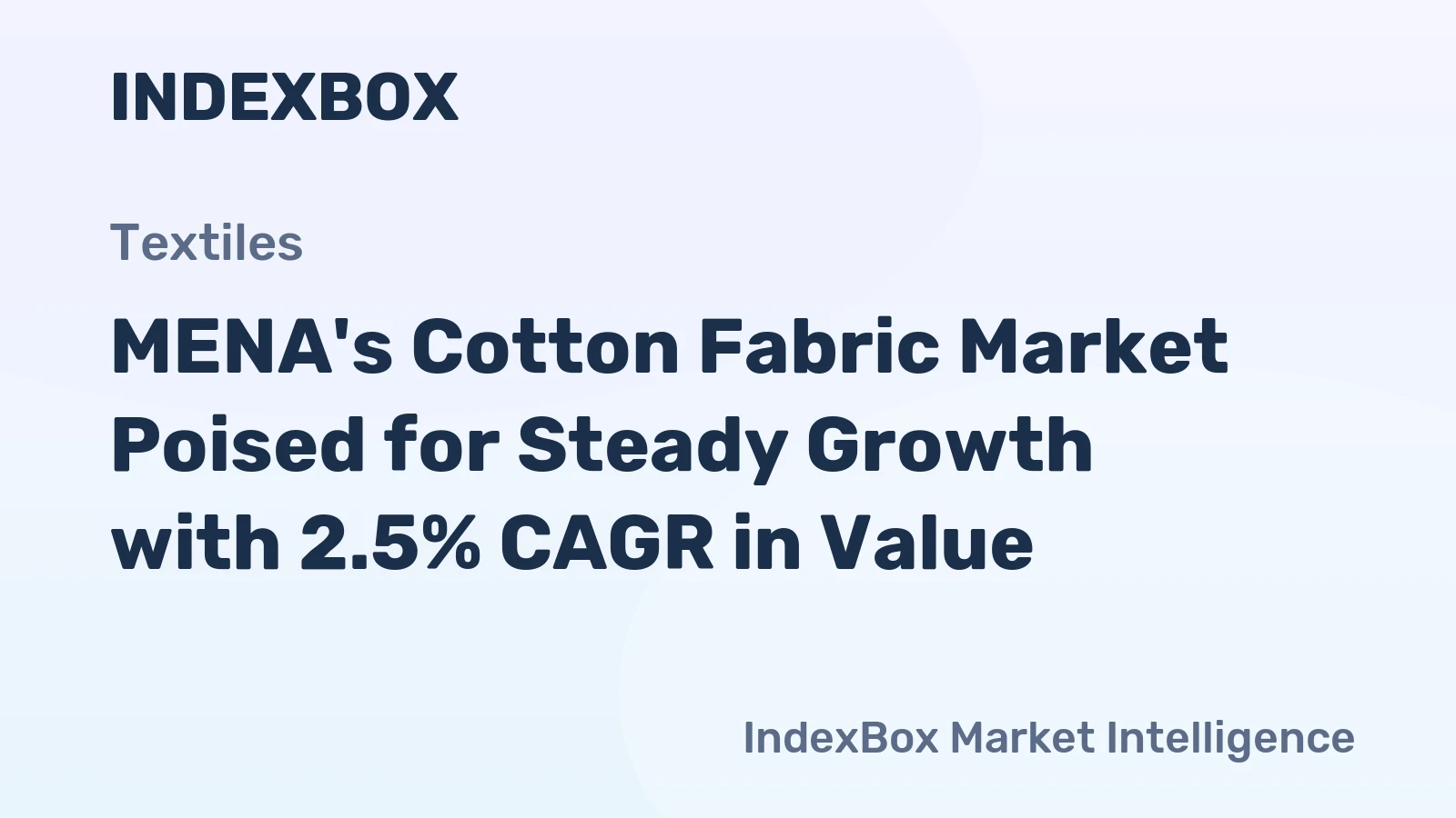 MENA's Cotton Fabric Market Poised for Steady Growth with 2.5% CAGR in Value