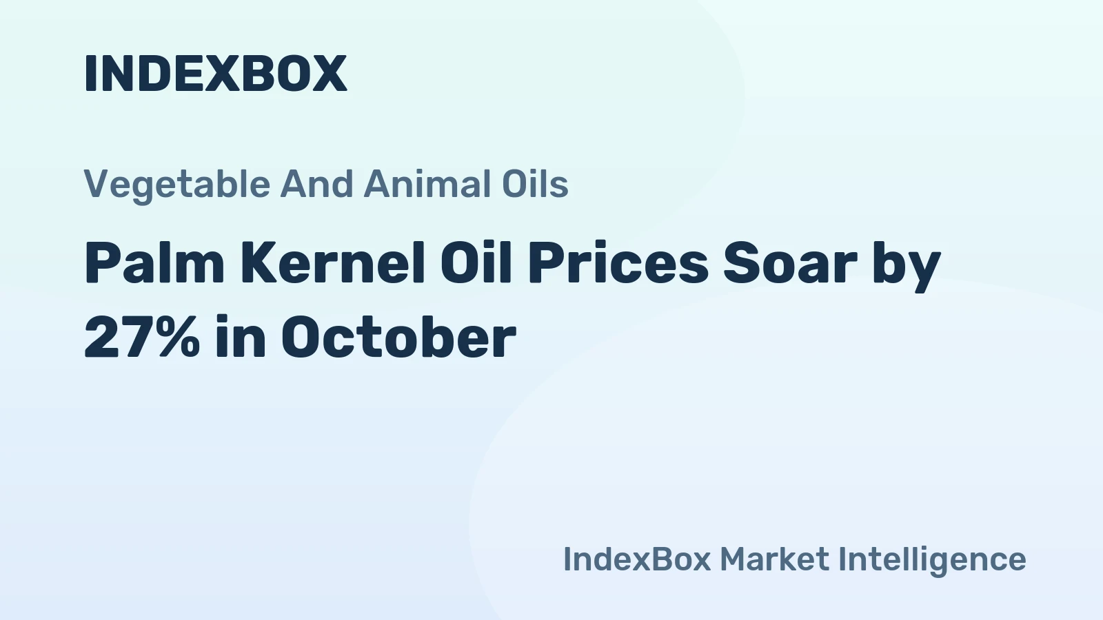 Palm Kernel Oil Prices Soar by 27% in October