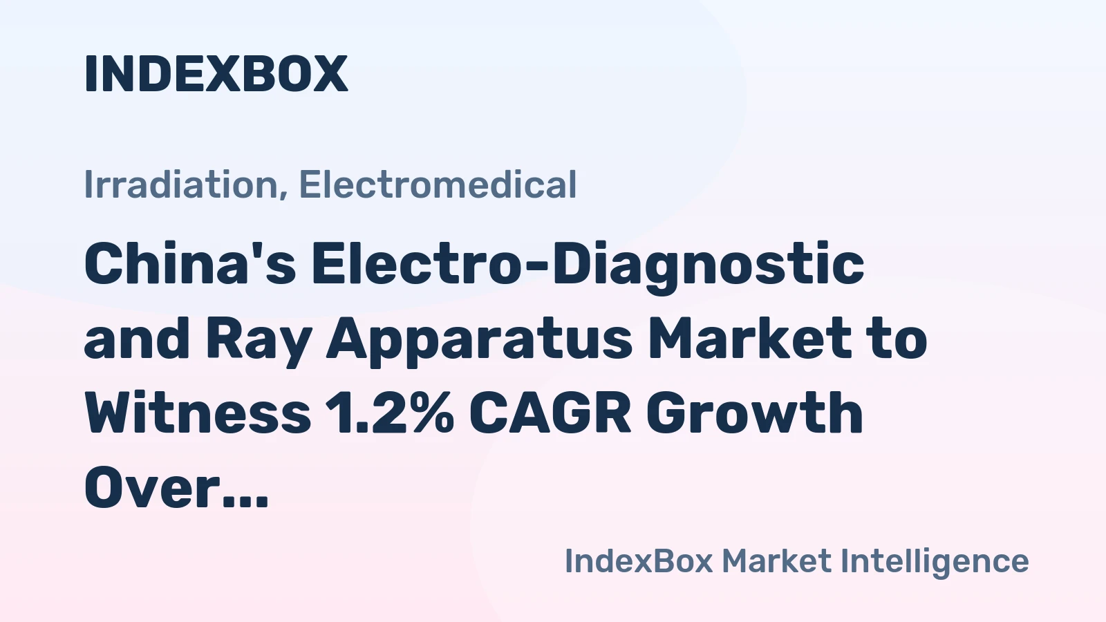 China's Electro-Diagnostic and Ray Apparatus Market to Witness 1.2% CAGR Growth Over Next Decade