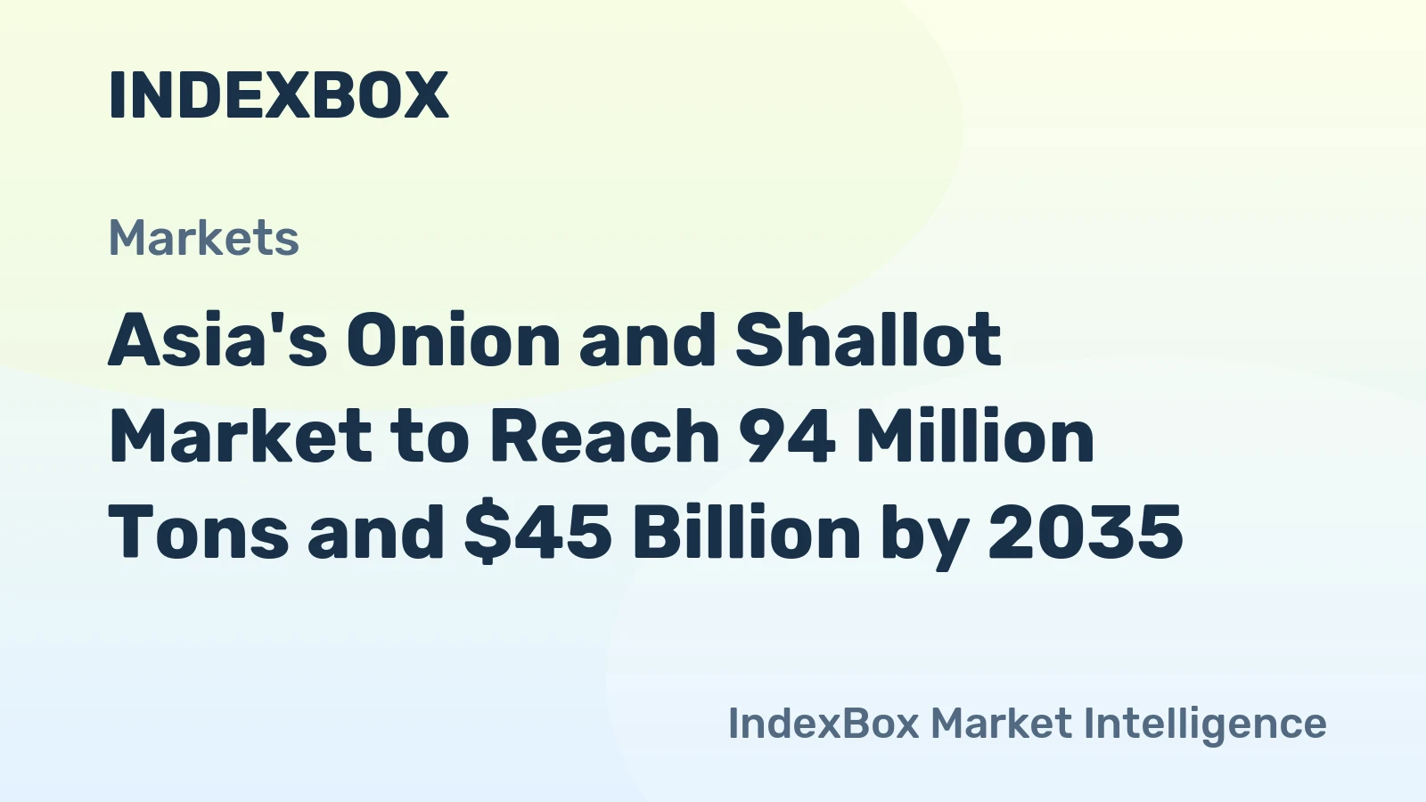 Asia's Onion and Shallot Market to Reach 94 Million Tons and $45 Billion by 2035