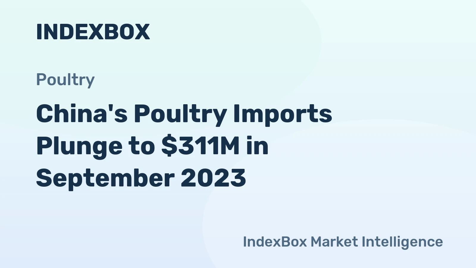 China's Poultry Imports Plunge to $311M in September 2023