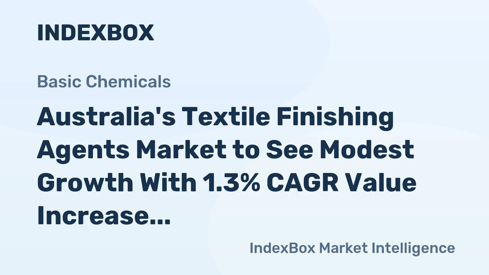 Australia's Textile Finishing Agents Market to See Modest Growth With 1.3% CAGR Value Increase