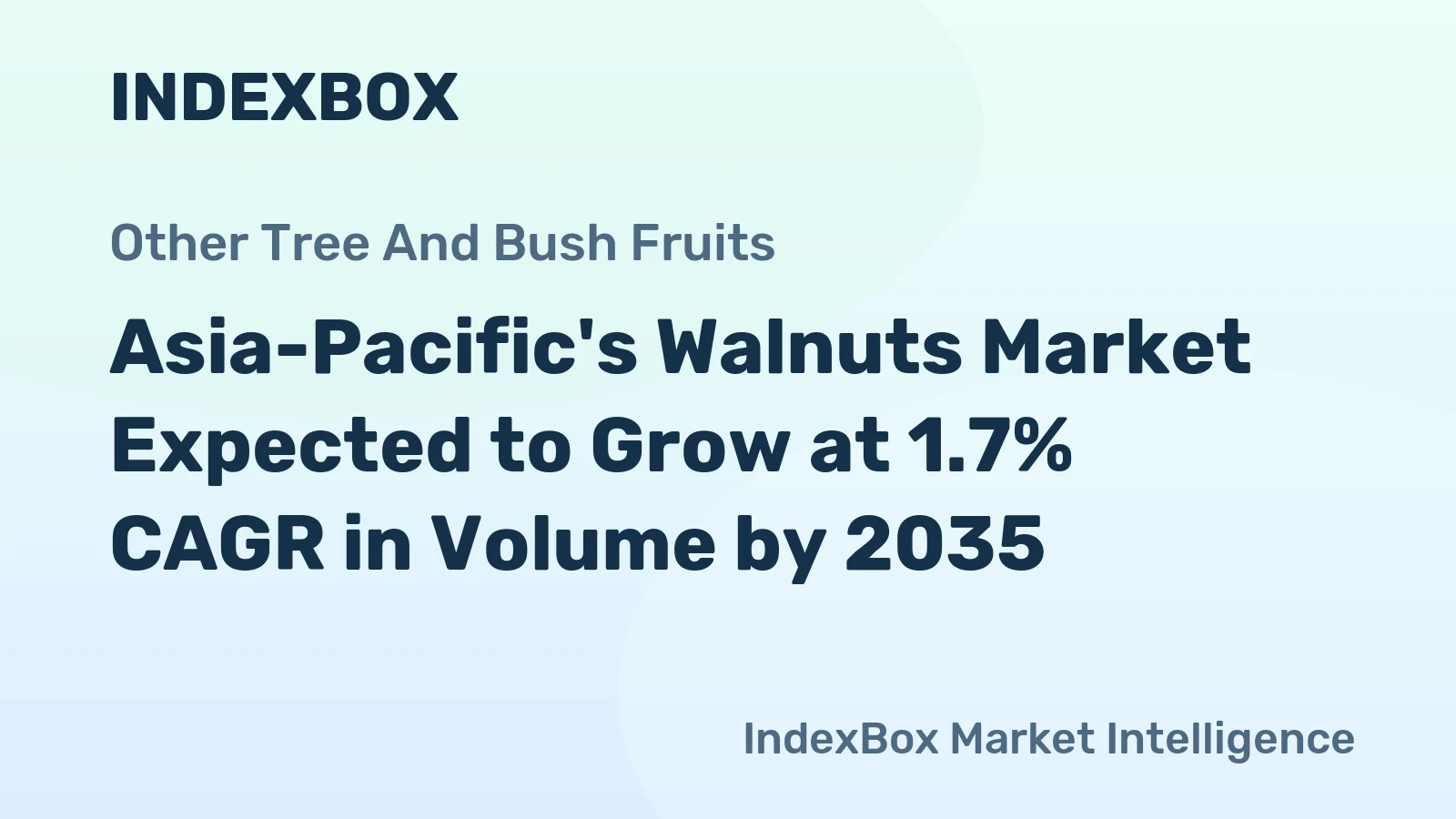 Asia-Pacific's Walnuts Market Expected to Grow at 1.7% CAGR in Volume by 2035