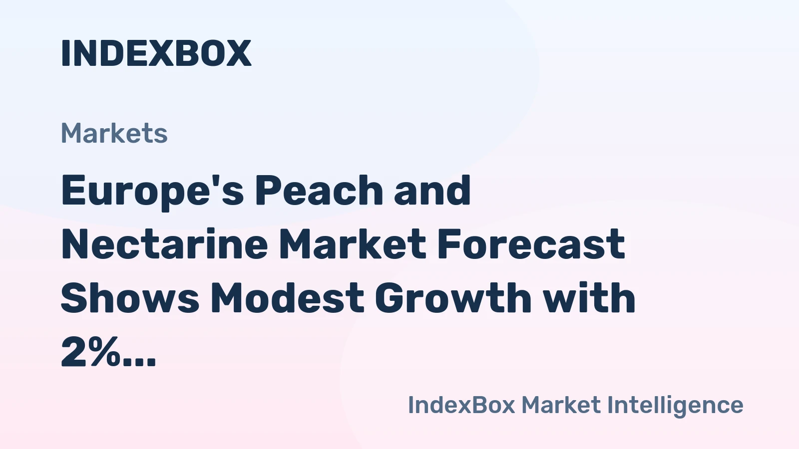 Europe's Peach and Nectarine Market Forecast Shows Modest Growth with 2% CAGR Through 2035