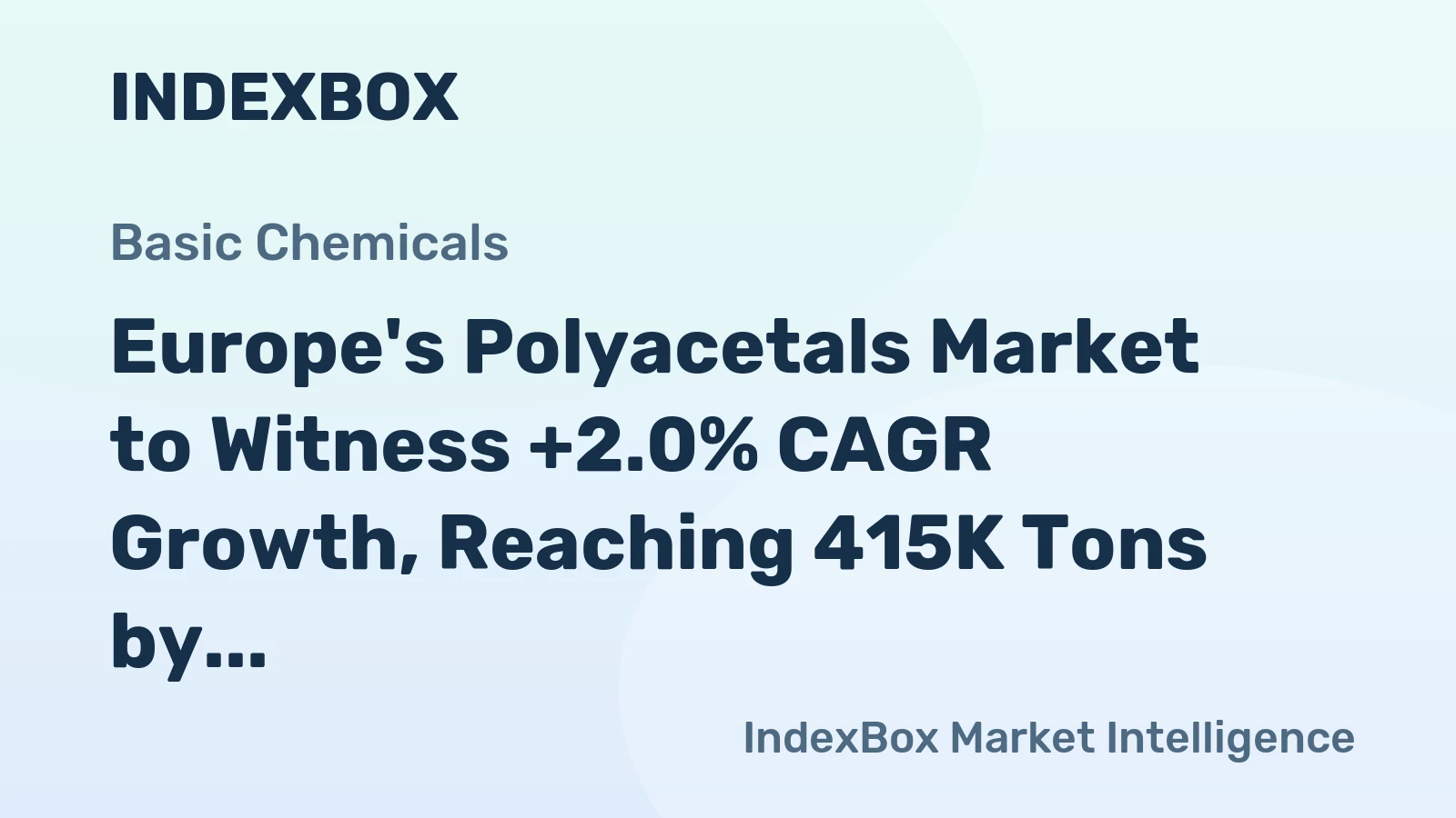 Europe's Polyacetals Market to Witness +2.0% CAGR Growth, Reaching 415K Tons by 2035