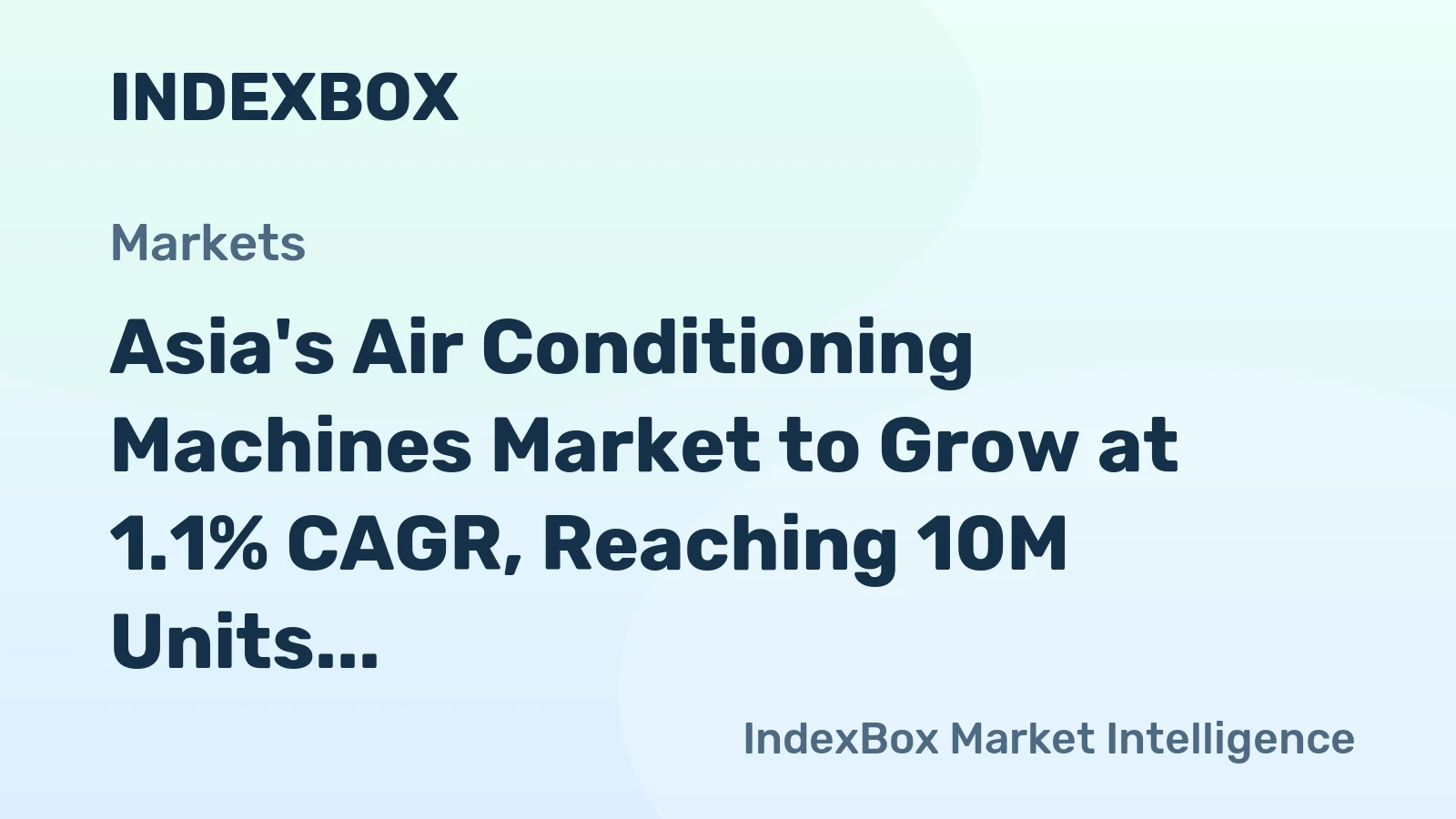 Asia's Air Conditioning Machines Market to Grow at 1.1% CAGR, Reaching 10M Units by 2035