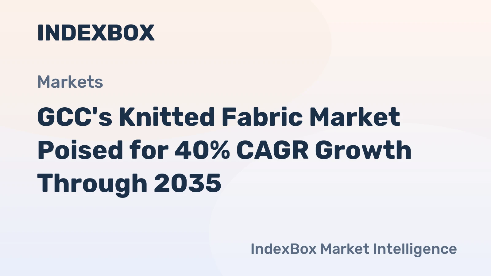GCC's Knitted Fabric Market Poised for 40% CAGR Growth Through 2035